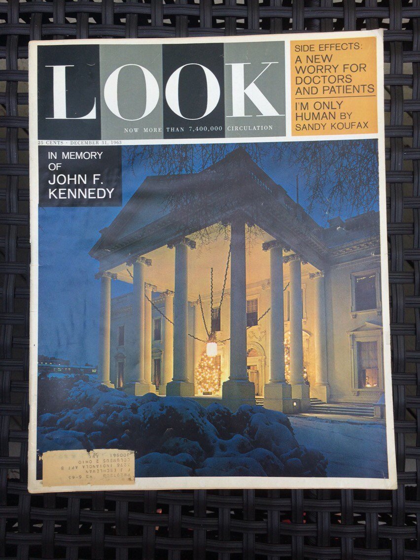 Vintage Look Magazine. December 31, 1963 Edition. In Memory of John F